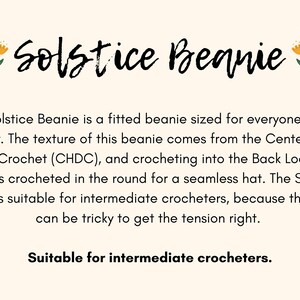 CROCHET PATTERN, Solstice Beanie, Winter Hat, Intermediate - Etsy
