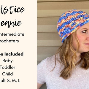 CROCHET PATTERN, Solstice Beanie, Winter Hat, Intermediate - Etsy