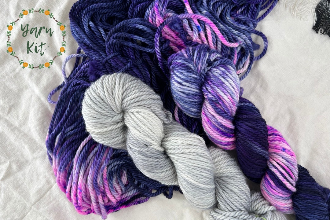 HAND DYED YARN Celestial Yarn Kit for the Moonrise Mountain Tapestry ...