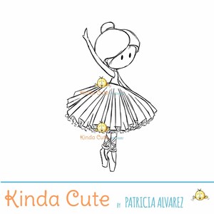 Digi Stamp Ballerina Dancer Ballet Dancer Digital Stamps Girl Ballerina ...