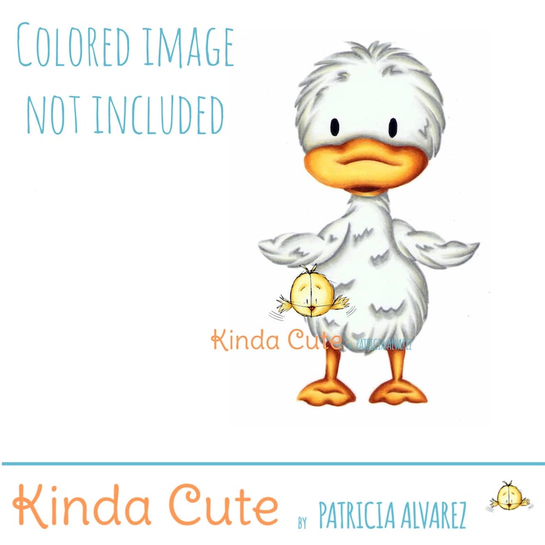 Digital Stamp Duck Bird Digital Stamps Baby Shower Stamps | Etsy