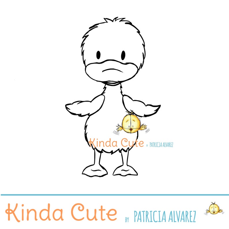 Digital Stamp Duck - Bird Digital Stamps - Baby Shower Stamps ...