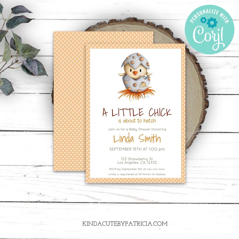 Editable Bird Baby Shower Invitation Bird in Nest Invitation - Etsy