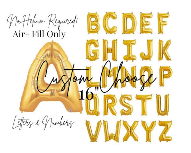 Custom Letter Balloon Banner/create Your Own Words/you - Etsy