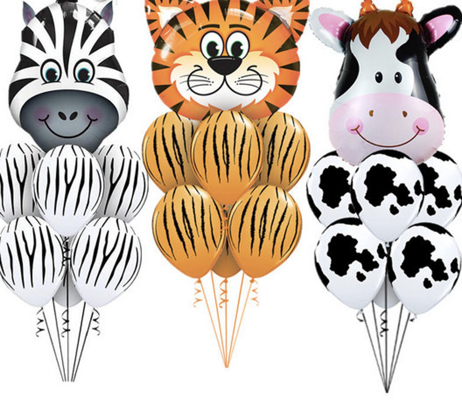 Jumbo Animal Balloons/jumbo Zebra Face/wild One Party/zebra - Etsy