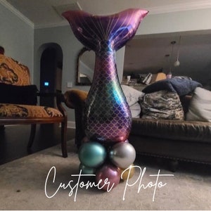 DIY Large 55 Balloon Tower/jumbo Mermaid Balloon/mermaid Balloons ...