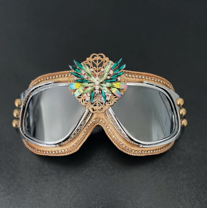 Gold Crystal Warrior Goggles Burning Man Goggles - Etsy