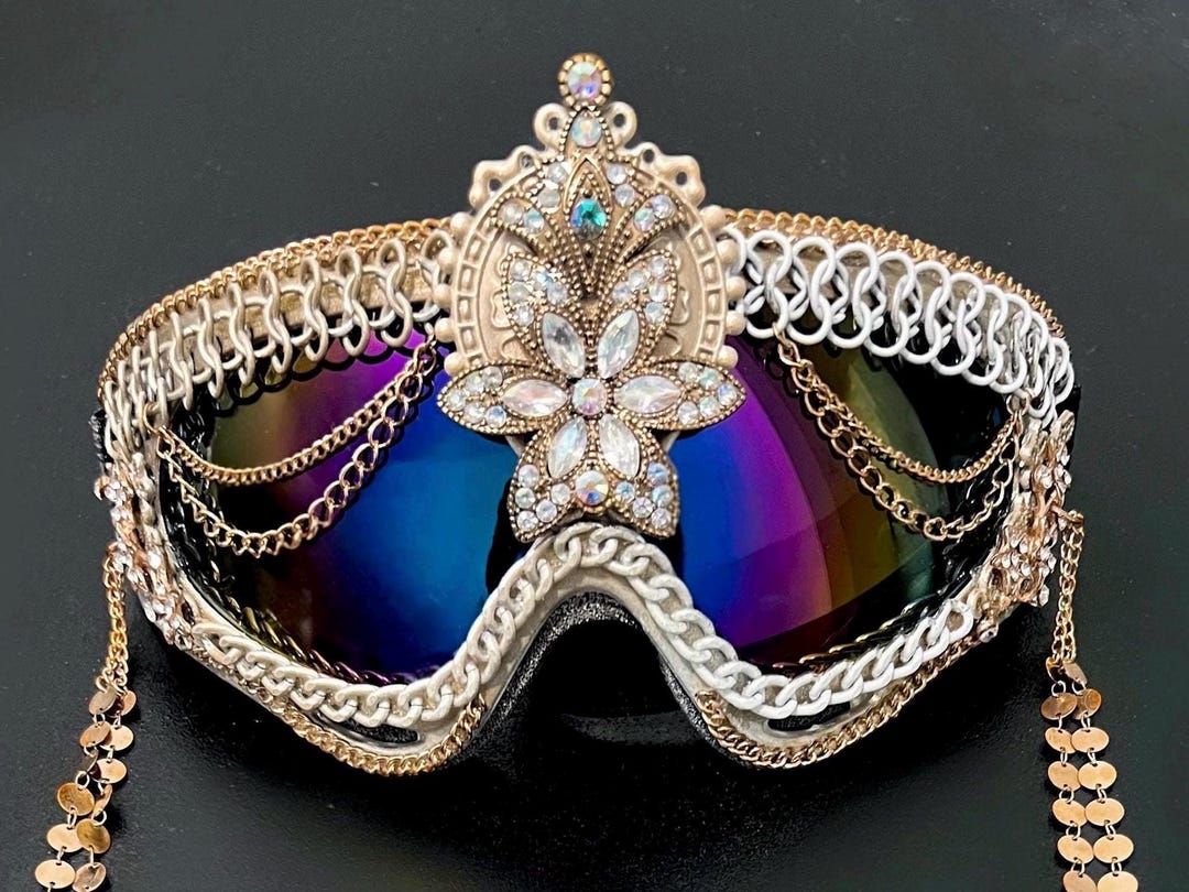 Gold Goggles, Burning Man Goggles, Goggles, Festival Goggles, Rave ...