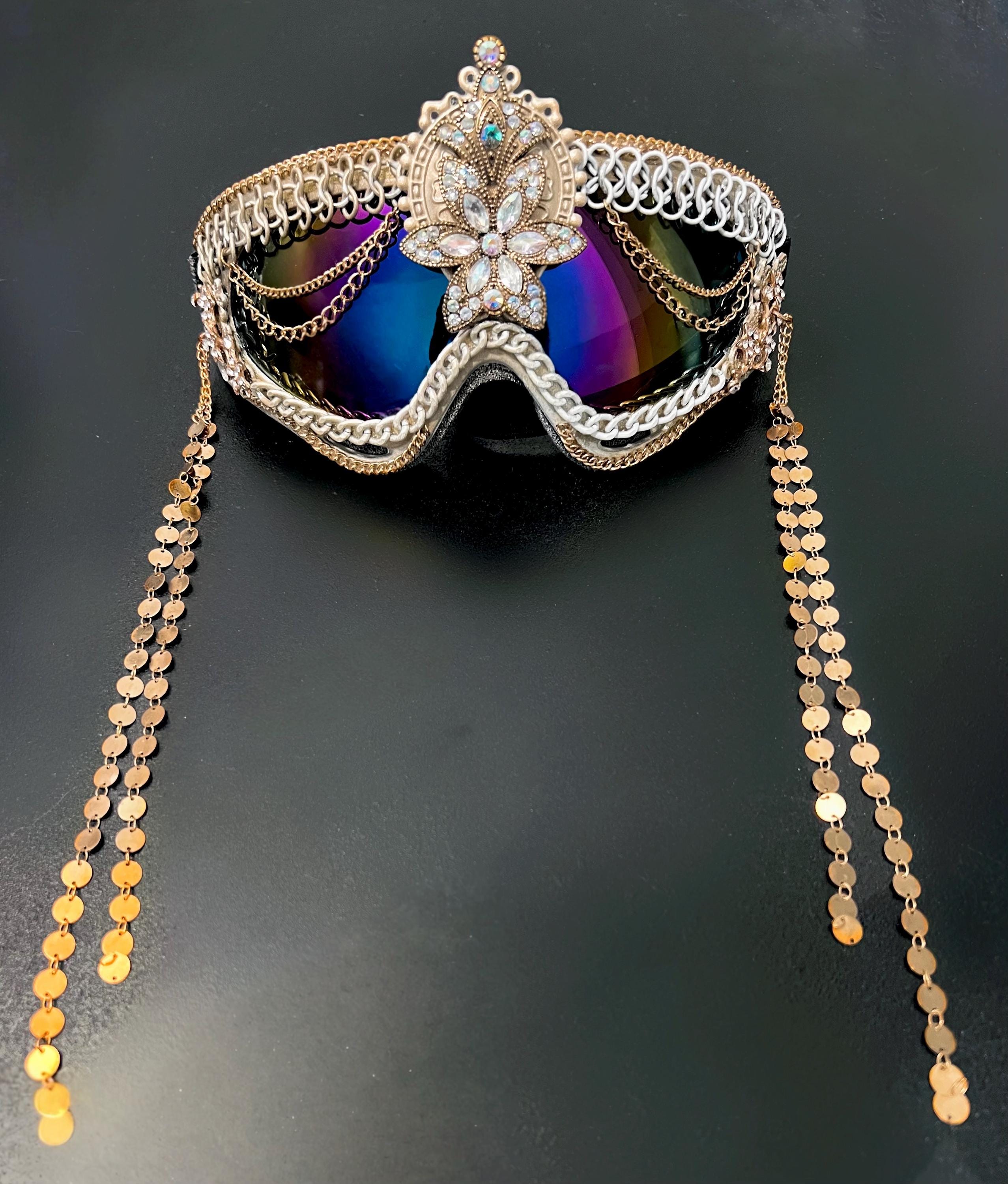 Gold Goggles, Burning Man Goggles, Goggles, Festival Goggles, Rave ...