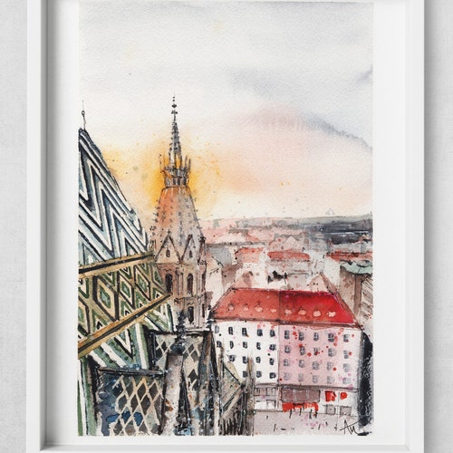 Vienna Austria Art Print From an Original Watercolor Painting - Etsy