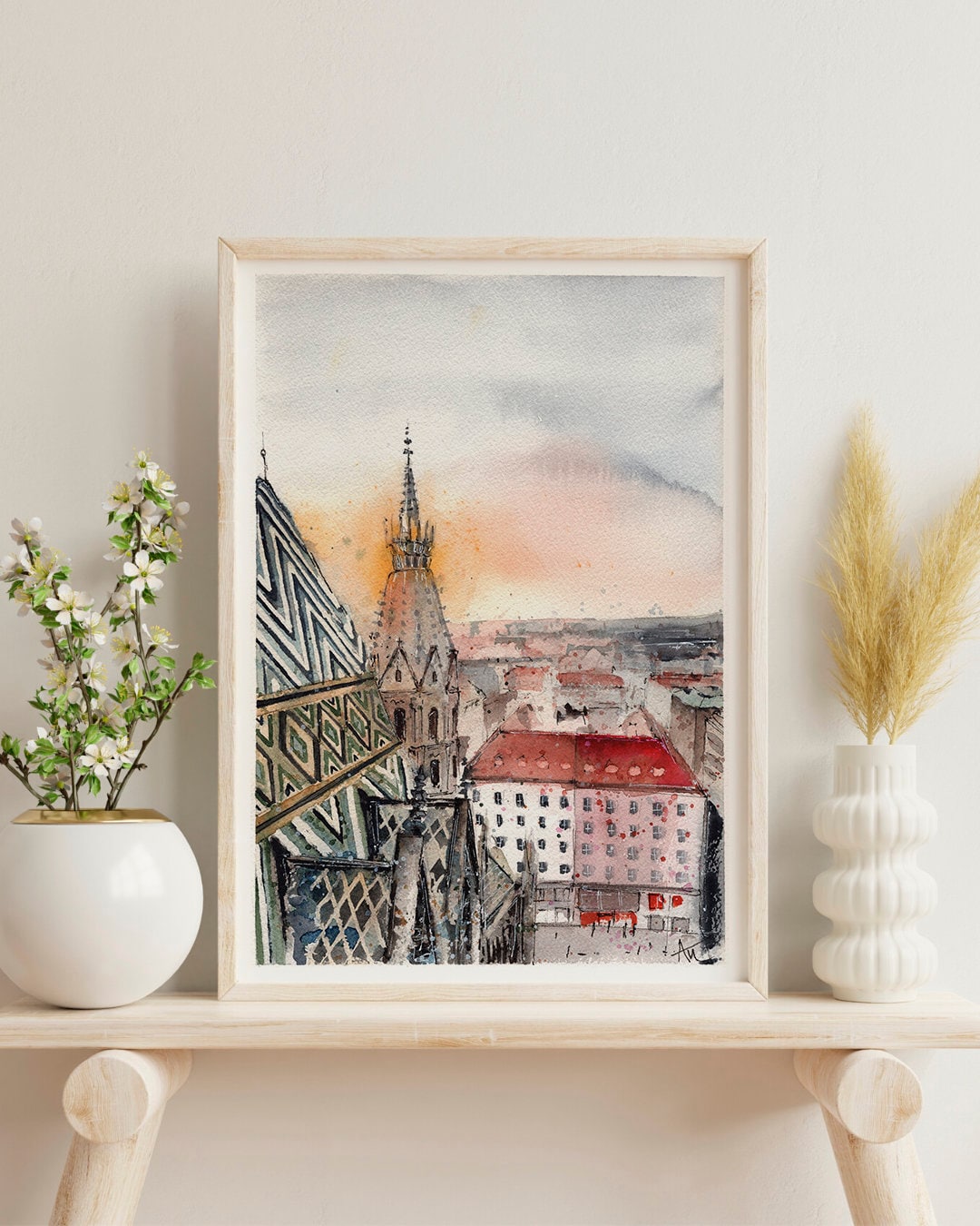 Vienna Watercolor Art Print Vienna Poster Austria Wall Art Vienna ...