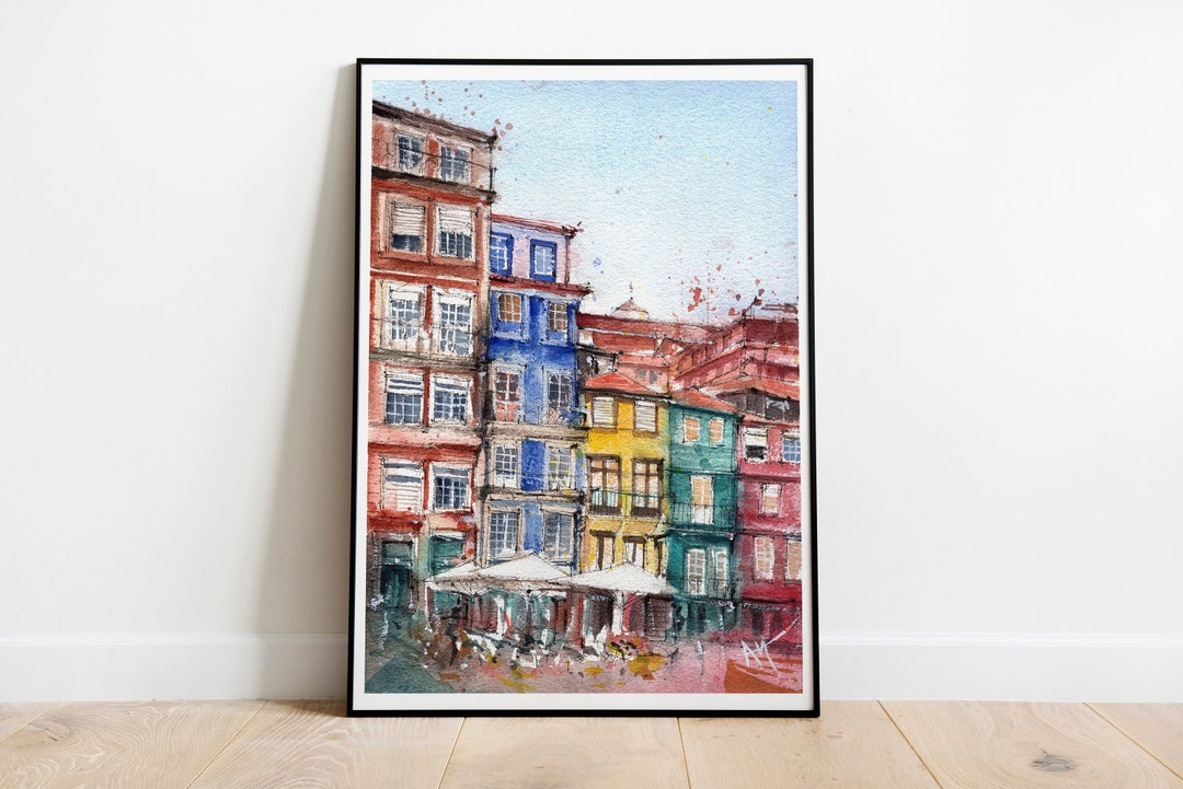 Porto Poster Portugal Travel Print Porto Gift Portuguese Art Watercolor ...