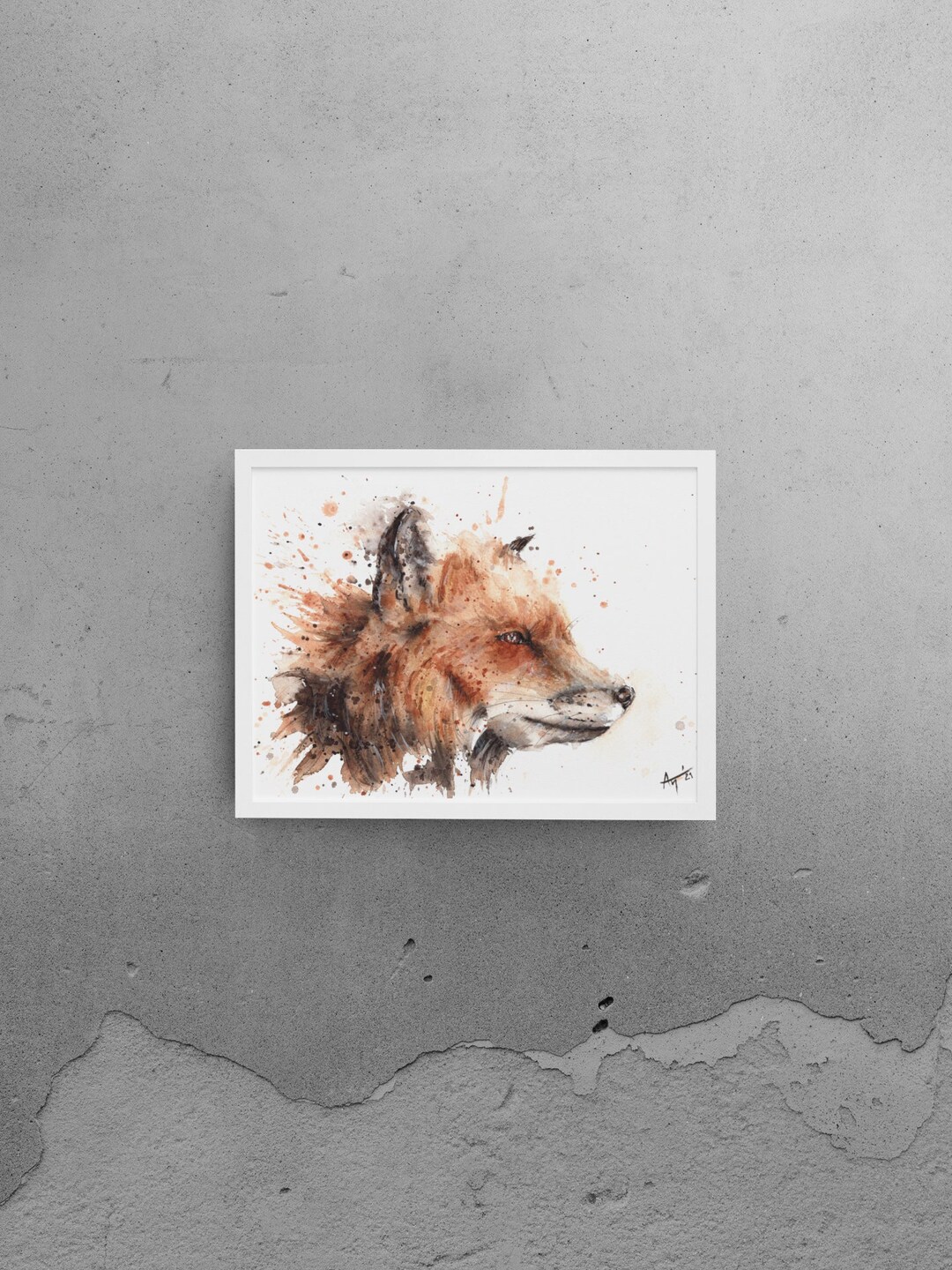 Red Fox Art Print - Fox Painting - Watercolor Print - Nursery Room ...