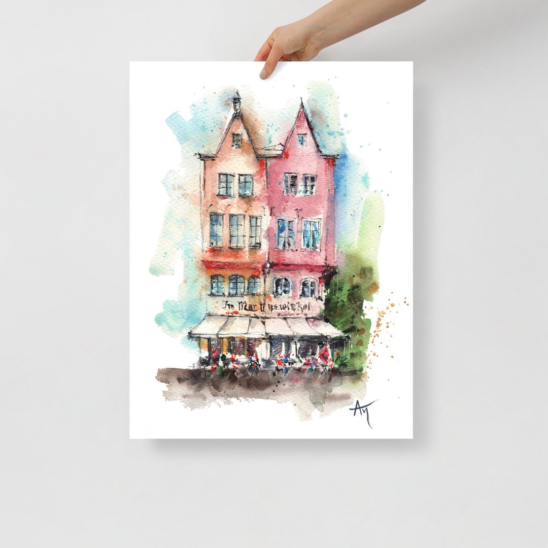 Cologne Poster Köln Print Watercolor Wall Art Germany Travel Print Köln ...