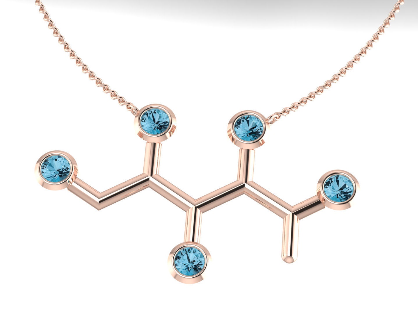 Fucitol Molecule Solid Gold fck-it-all Necklace - Etsy