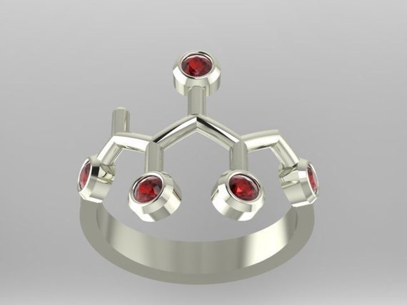 Fucitol molecule Fck-It-All solid platinum ring | Etsy