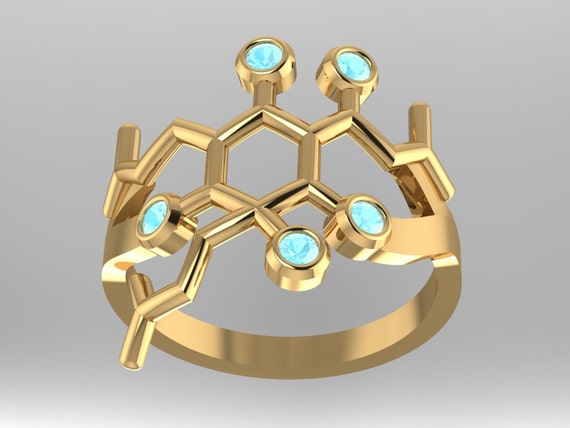 Humulone Molecular Solid Gold hops or - Etsy