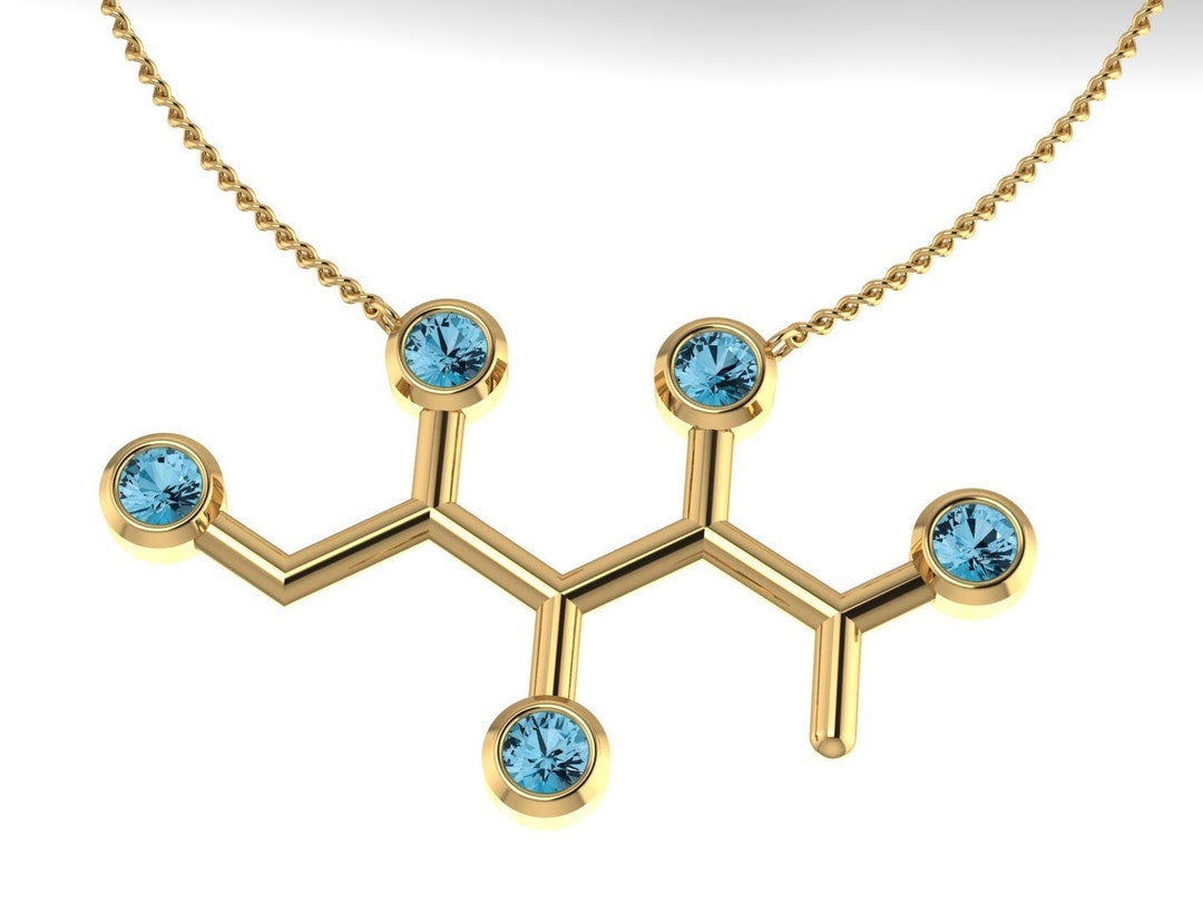 Fucitol Molecule Solid Gold fck-it-all Necklace - Etsy