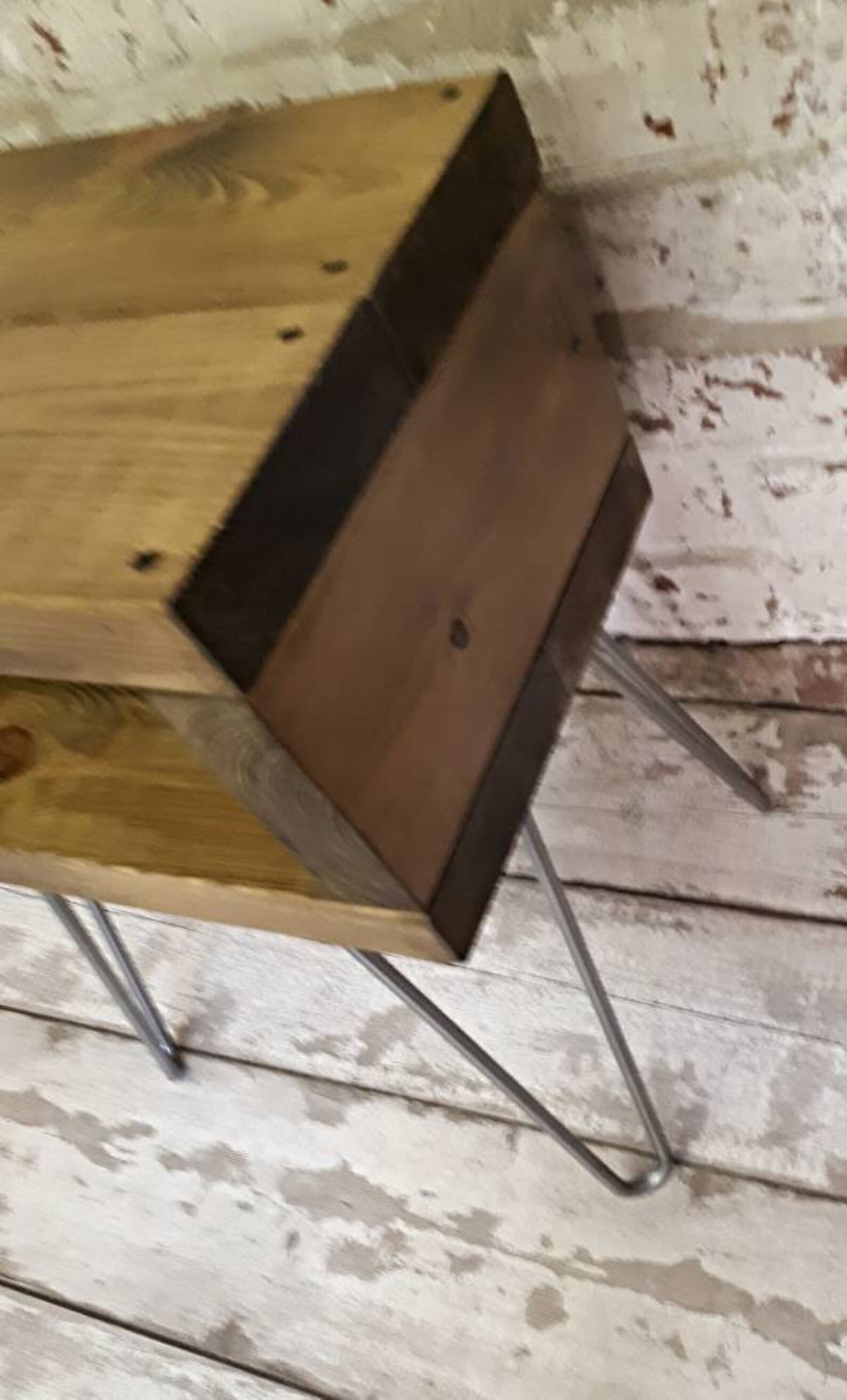 Rustic Bedside Table Industrial Nightstand Side Table - Etsy
