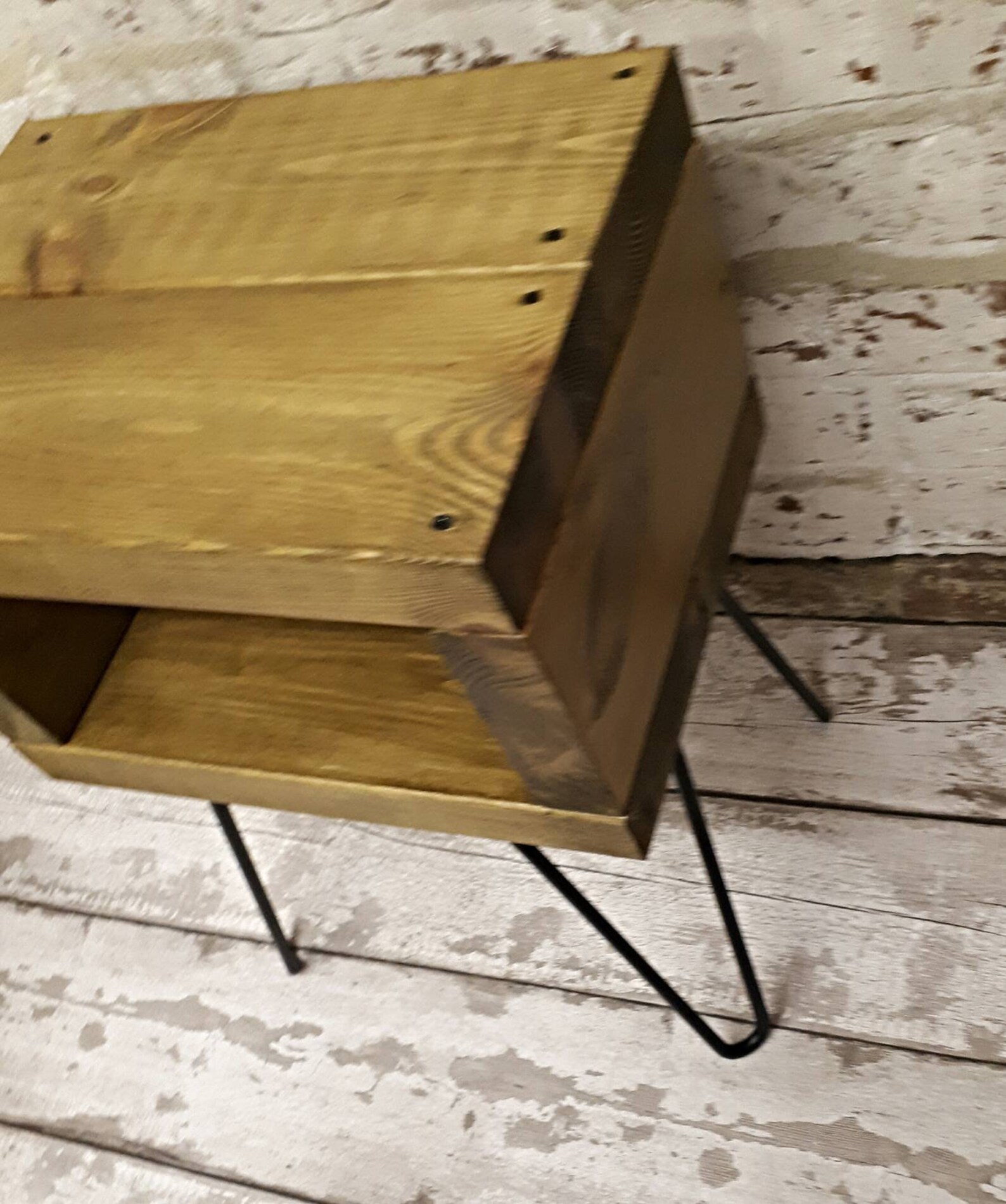 Rustic Bedside Table Side Table Industrial Nightstand - Etsy