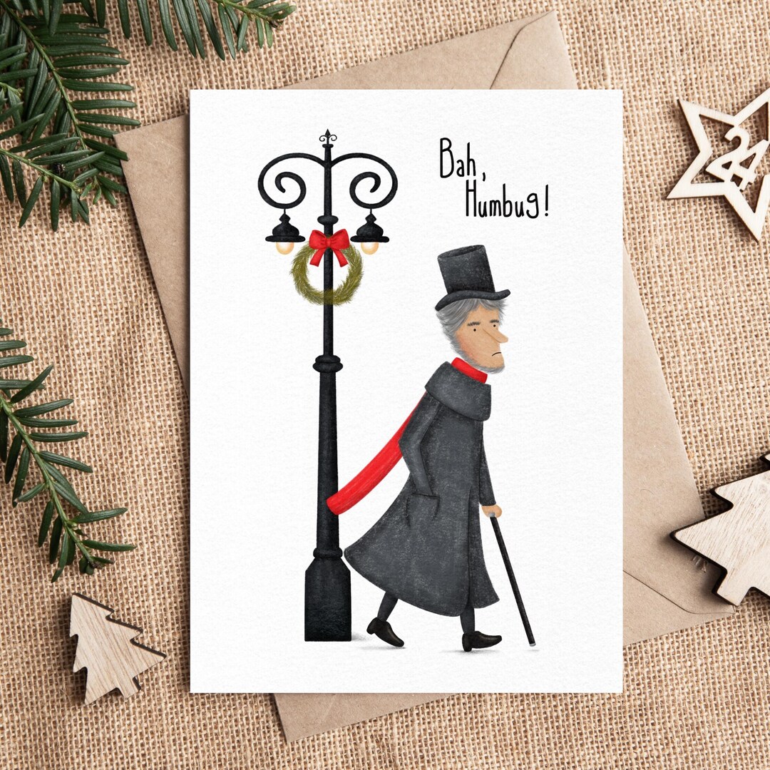 Scrooge Christmas Card | DIN A6 | Nostalgic Christmas Cards | Charles ...