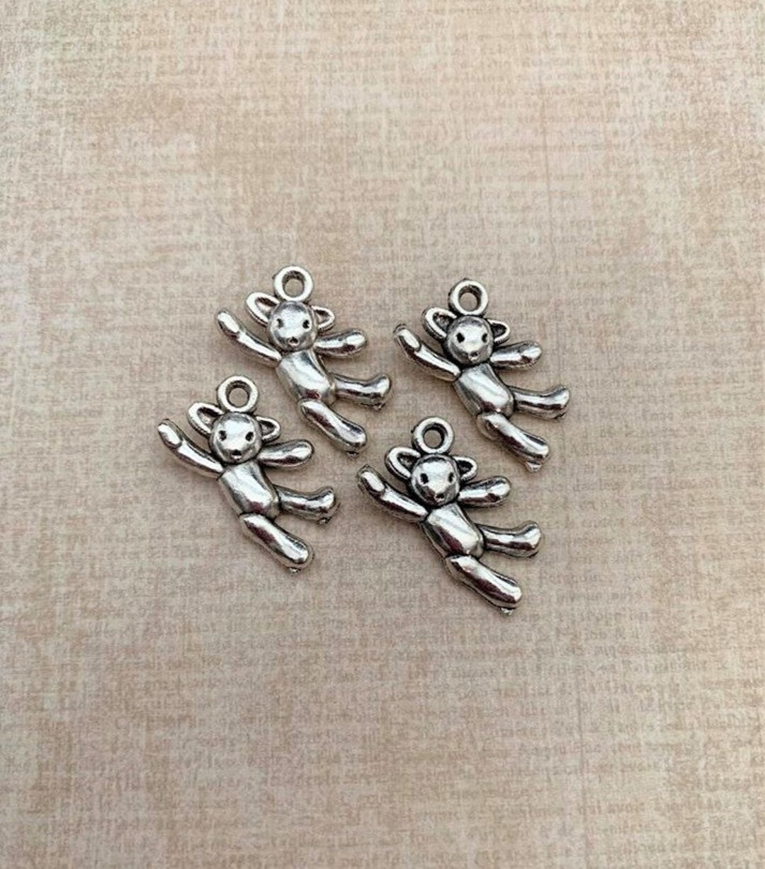 10 Hanging Teddy Bear Charms, Teddy Charms, Bear Charms, Toy Charms ...