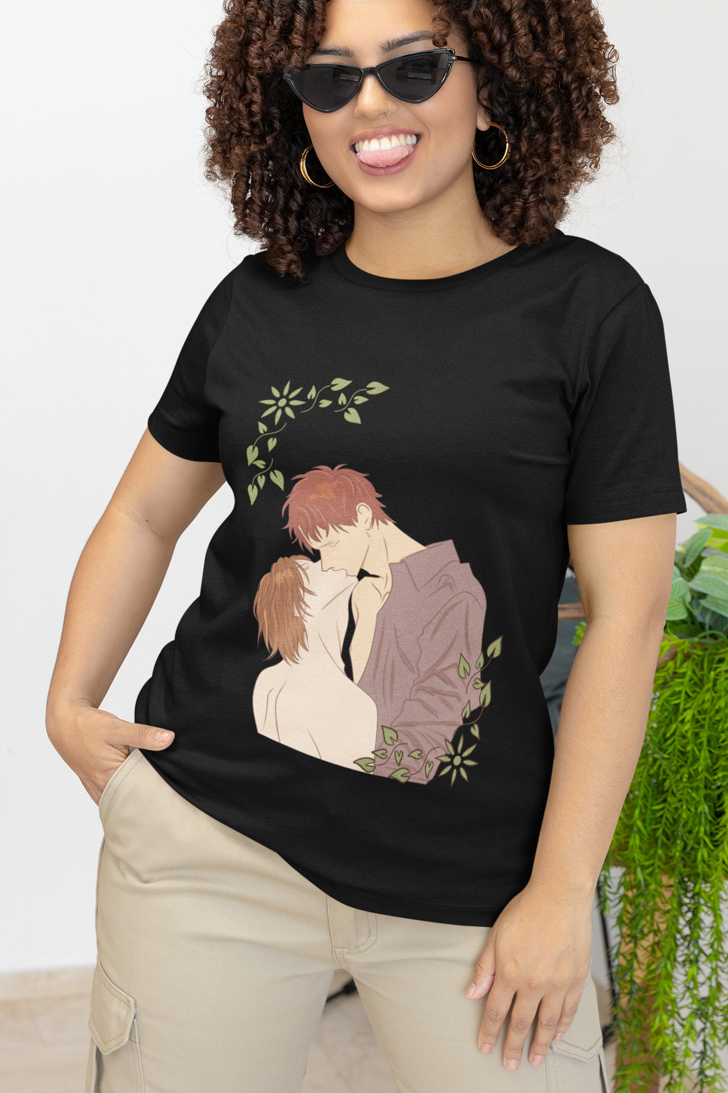 Yaoi Kissing Couple Shirt - Boys Love Manga Fan Art Tee - BL Anime ...
