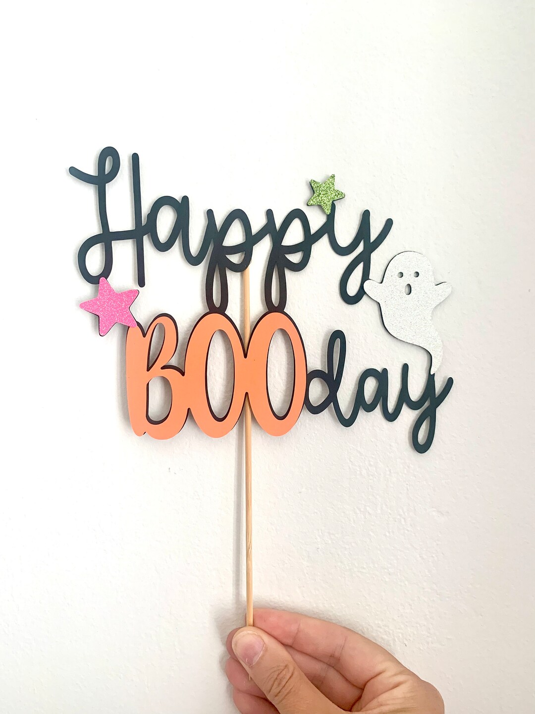 Happy Booday Halloween Birthday Halloween Cake Topper - Etsy