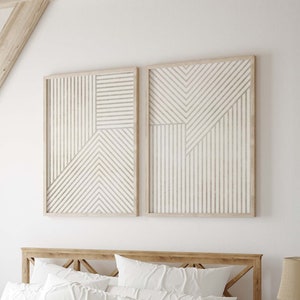 Set of 2 Boho Neutral Line Art Prints - Etsy