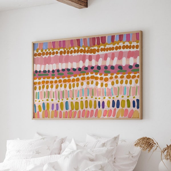 Large Colorful Art - Etsy