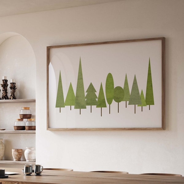 Green Tree Art Print - Etsy