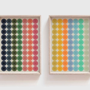 Fun Colorful Abstract Large Wall Art Set of 2 Prints Bold Artwork ...