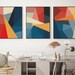 Abstract Color Block Wall Art Set of 3 Home Decor Set of Wall - Etsy