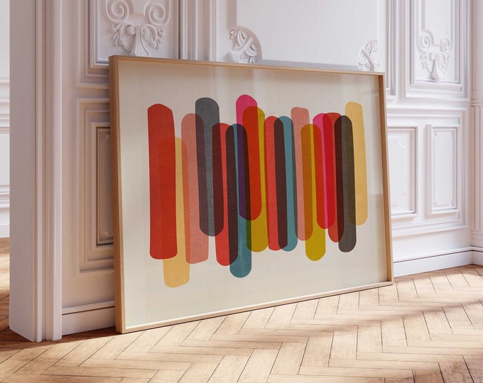 Bold Abstract Wall Art Colorful Print Large Modern Art Print Large ...