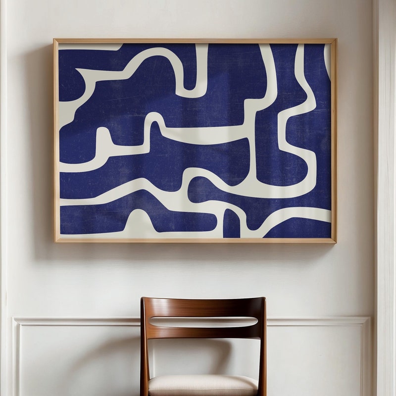 Navy Colored Painting - Etsy
