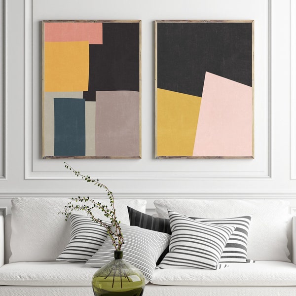 Color Block Art - Etsy