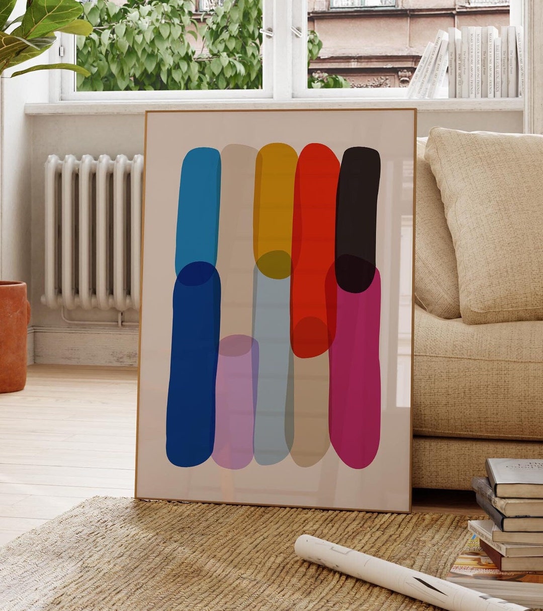 Fun Modern Abstract Colorful Digital Art Print - Etsy