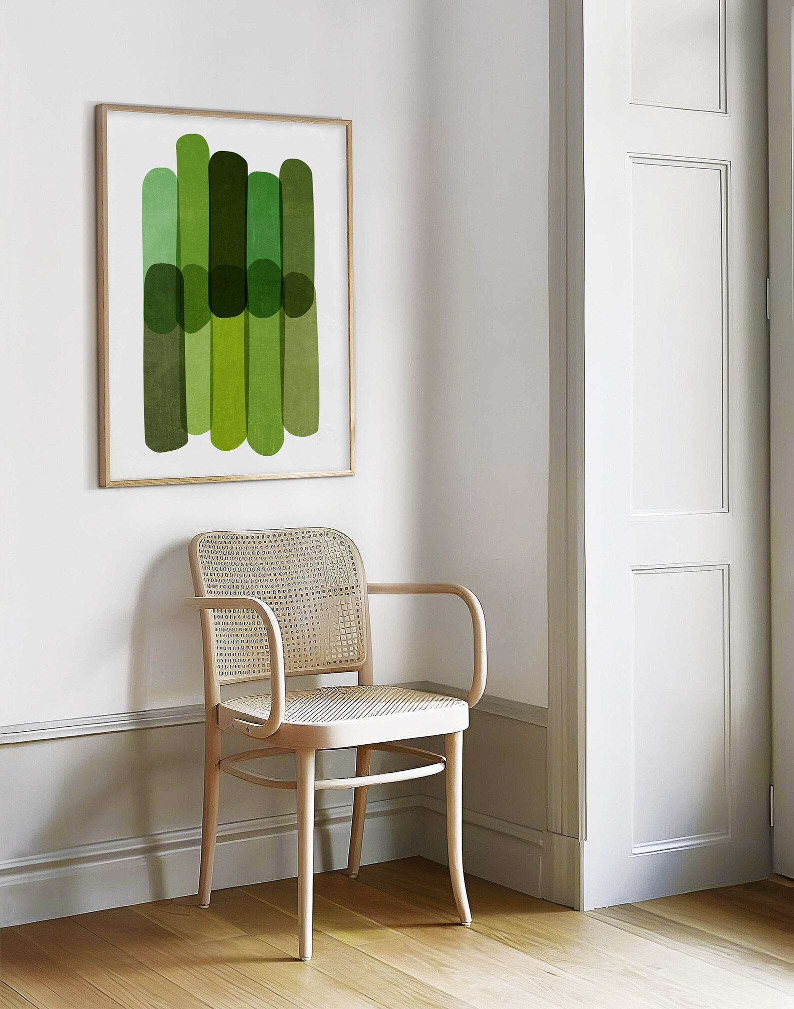 Modern Green Wall Art Print - Minimal Contemporary DIGITAL Art - Etsy