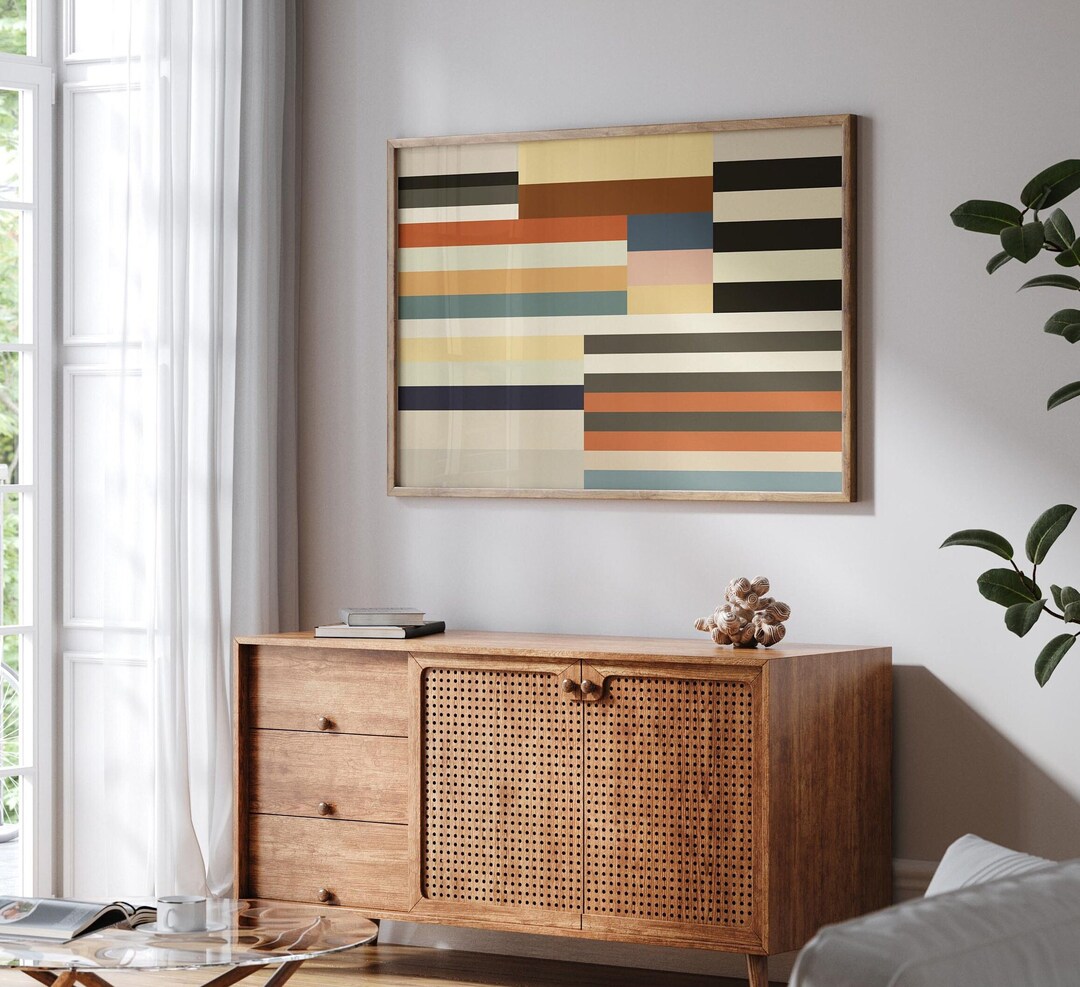 Color Block Printable Wall Art Colorful Geometric Large Poster Earth ...