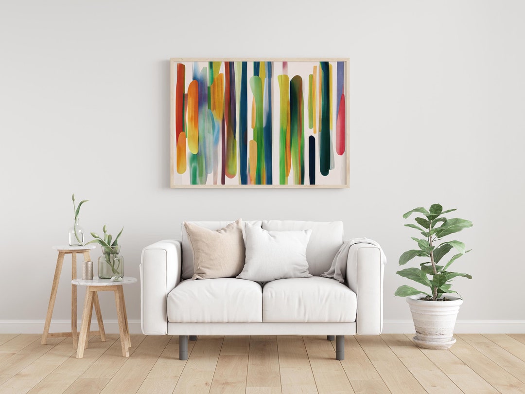 Colorful Striped Modern Printable Colorful Art Print Abstract - Etsy