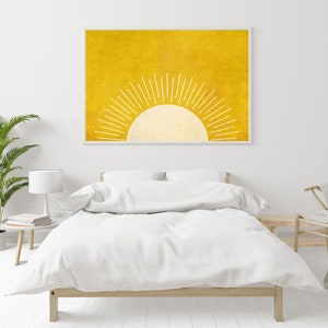 Modern Sun Art Print Contemporary Abstract Art Sun Desert Art Print ...