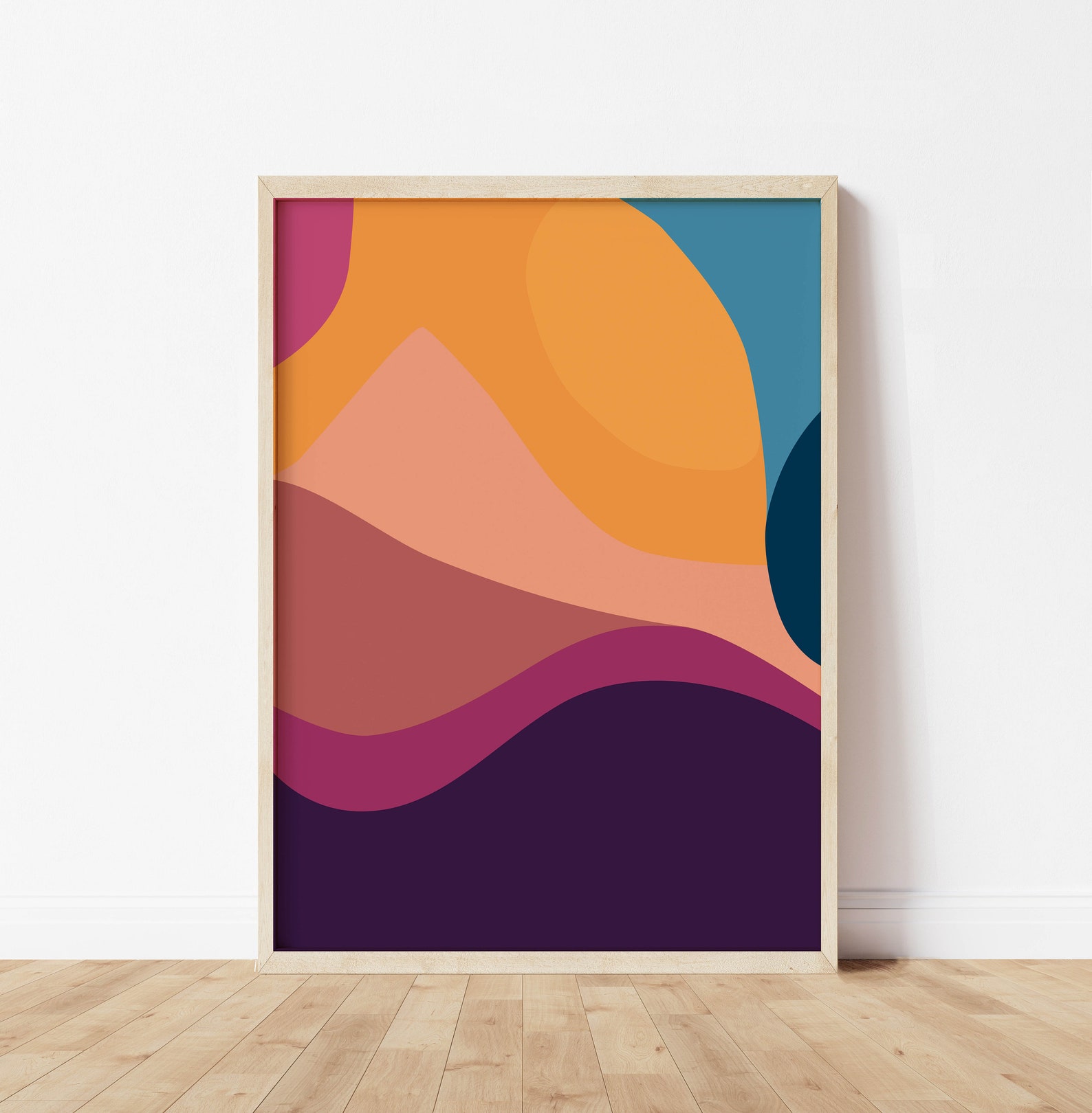 Funky Gallery Art Prints - Set of 6 Colorful DIGITAL Organic Posters - Etsy