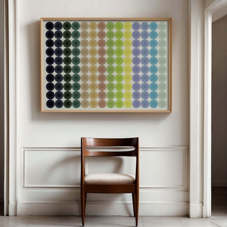 Modern Boho Circle Art Print - Earth Tone Bedroom Decor - Etsy