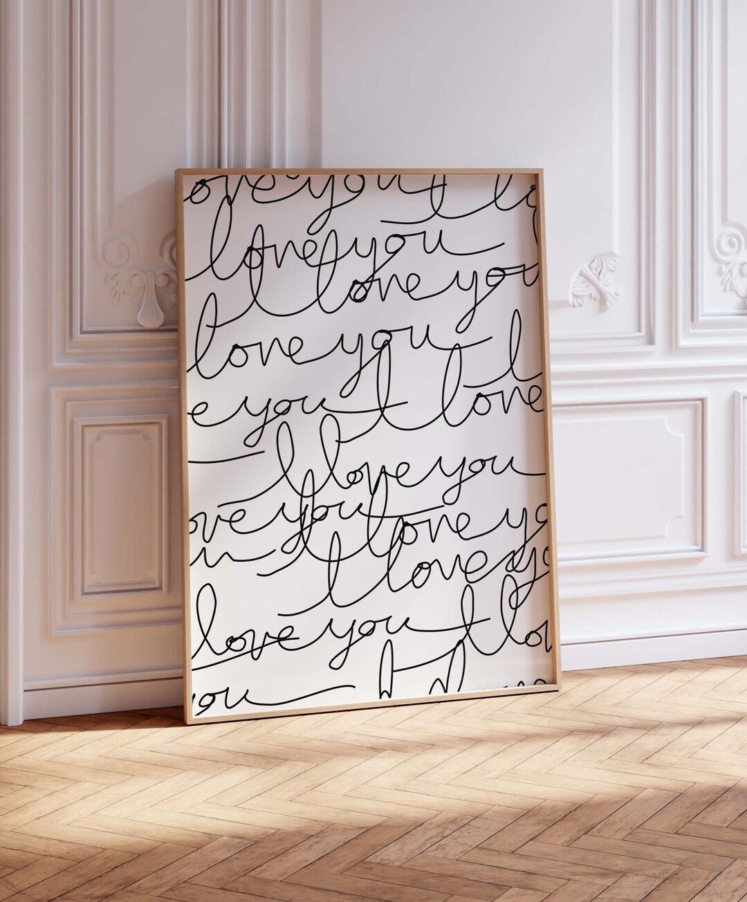 I Love You Handwritten Text Digital Print - Etsy