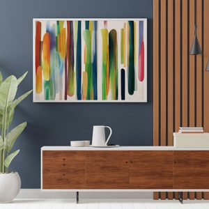 Colorful Striped Modern Printable Colorful Art Print Abstract Lines Art ...