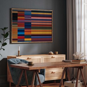 Large Bold Colorful DIGITAL Art - Funky Striped Print - Etsy