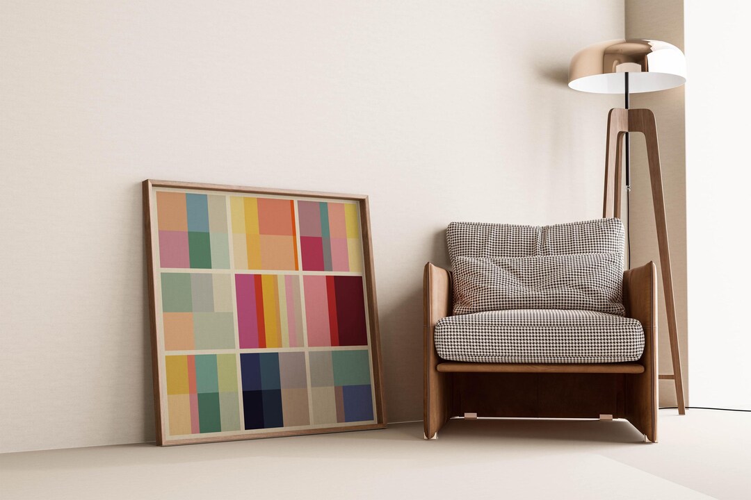 Modern Pastel Color Blocks - Abstract Square DIGITAL Art - Etsy