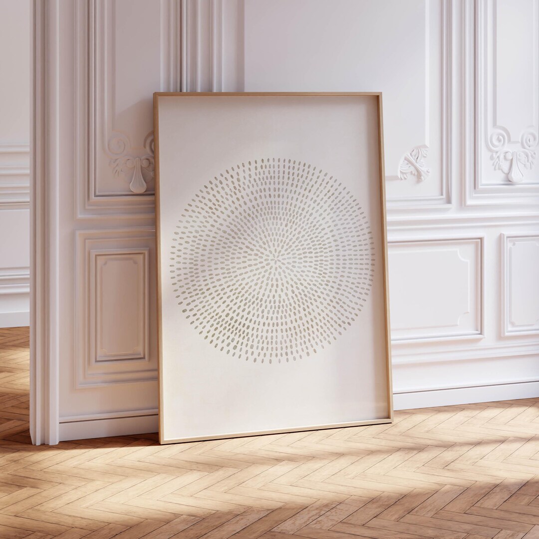 Neutral Boho Dot Art Print - Minimal Abstract DIGITAL - Etsy