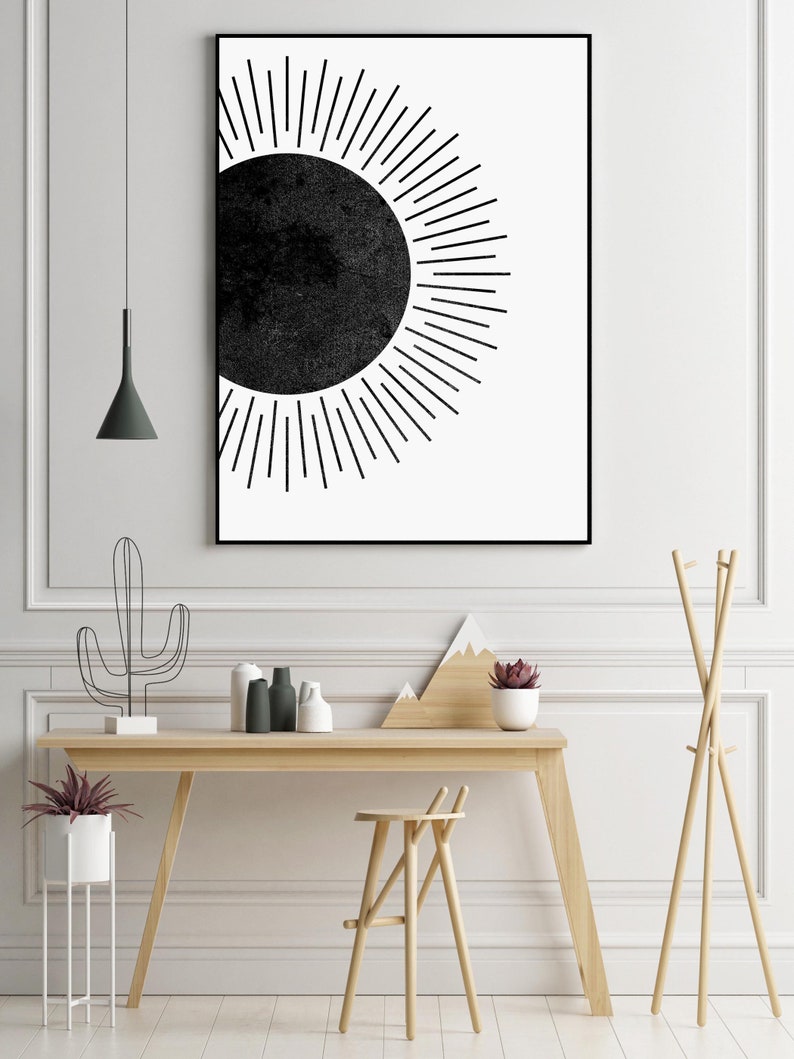 Sunset Posters Set of 3 Sun Minimalist Wall Art Sun Wall Art - Etsy