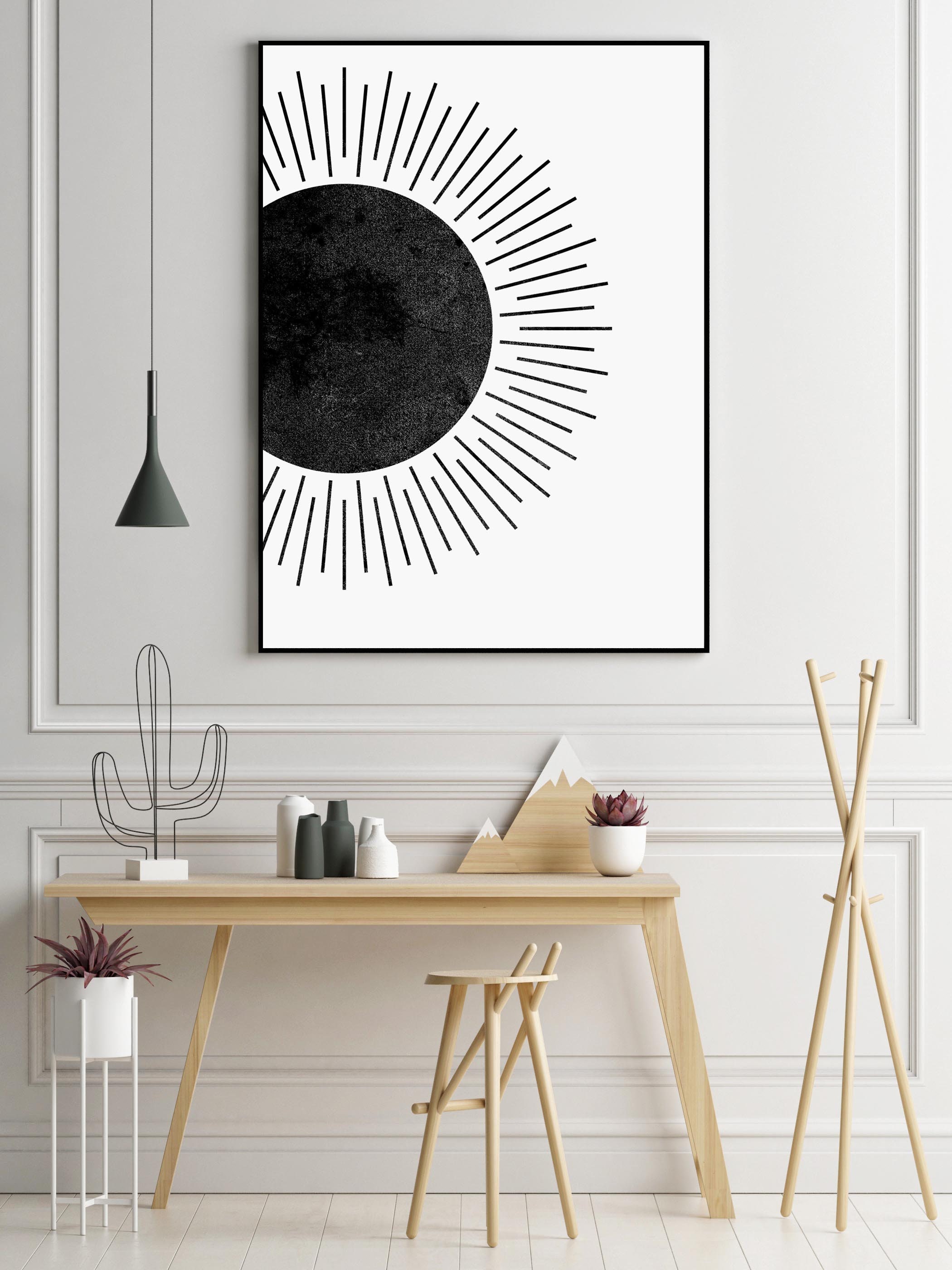 Sunset Posters Set of 3 Sun Minimalist Wall Art Sun Wall Art | Etsy